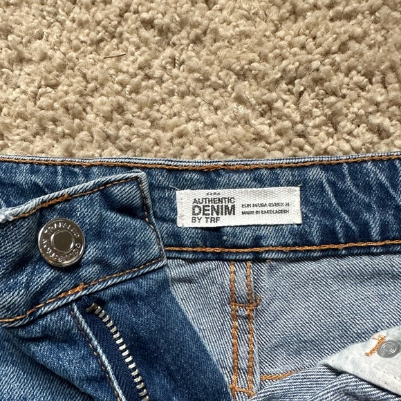 Zara | Shorts | Zara Authentic Denim By Trf Red Stripe Shorts | Poshmark